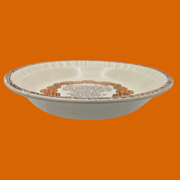 Kitchen | Vintage Deep Dish Large Pumpkin Pie Recipe Ceramic Plate 198s ...